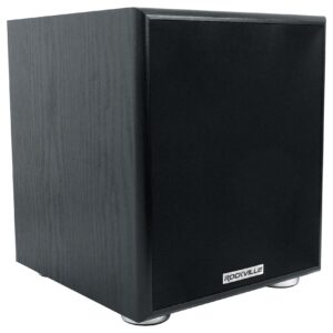 rockville rock shaker 6.5" inch black 200w powered home theater subwoofer sub