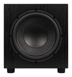 elac sub1010 120 watt 10" powered subwoofer, black, sub1010-bk