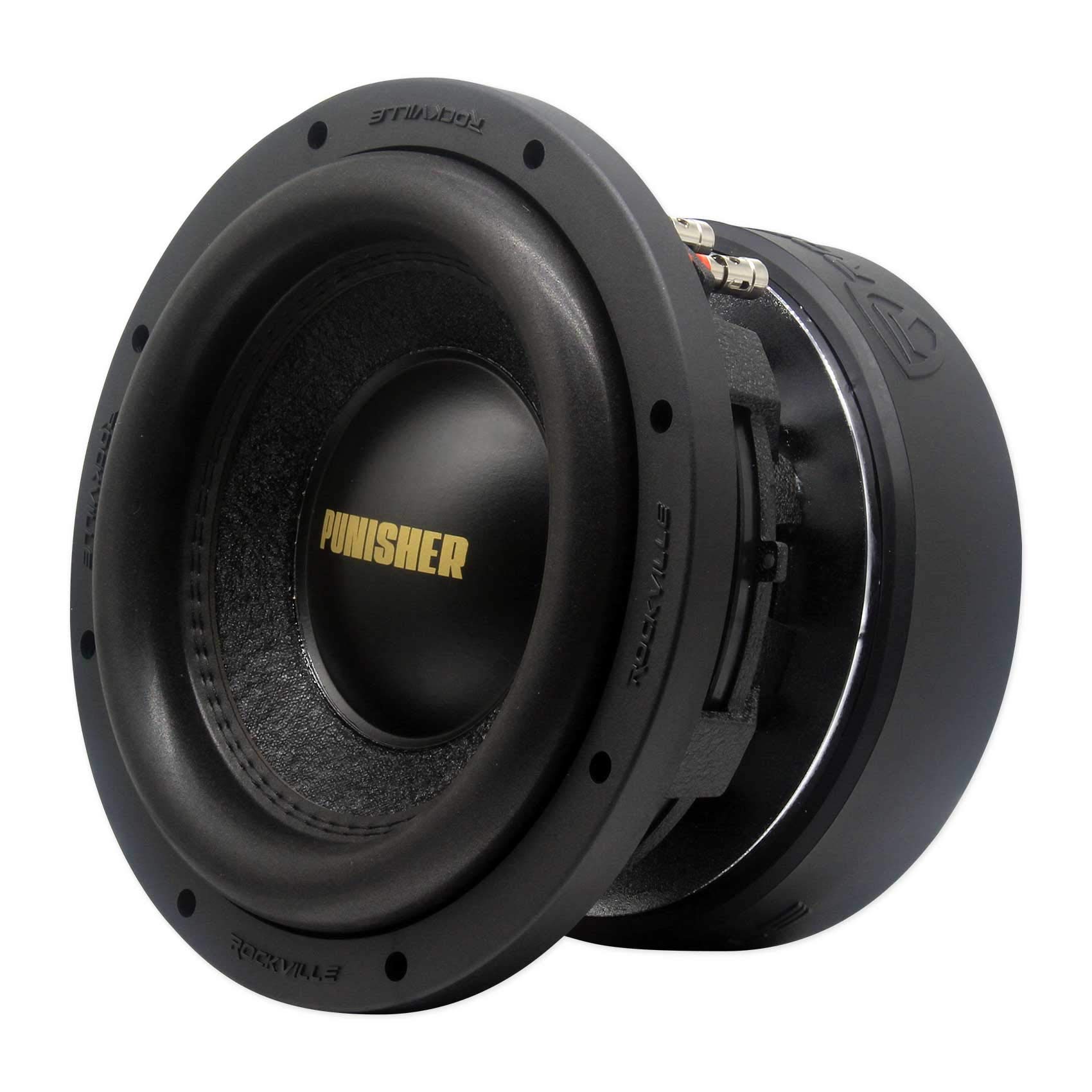 Rockville Punisher 10D1 10" 5000w Peak Competition Car Audio Subwoofer Dual 1-Ohm Sub 1250w RMS CEA Rated, Black