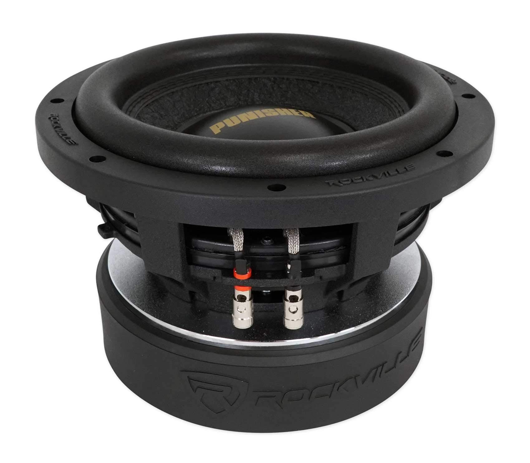 Rockville Punisher 10D1 10" 5000w Peak Competition Car Audio Subwoofer Dual 1-Ohm Sub 1250w RMS CEA Rated, Black