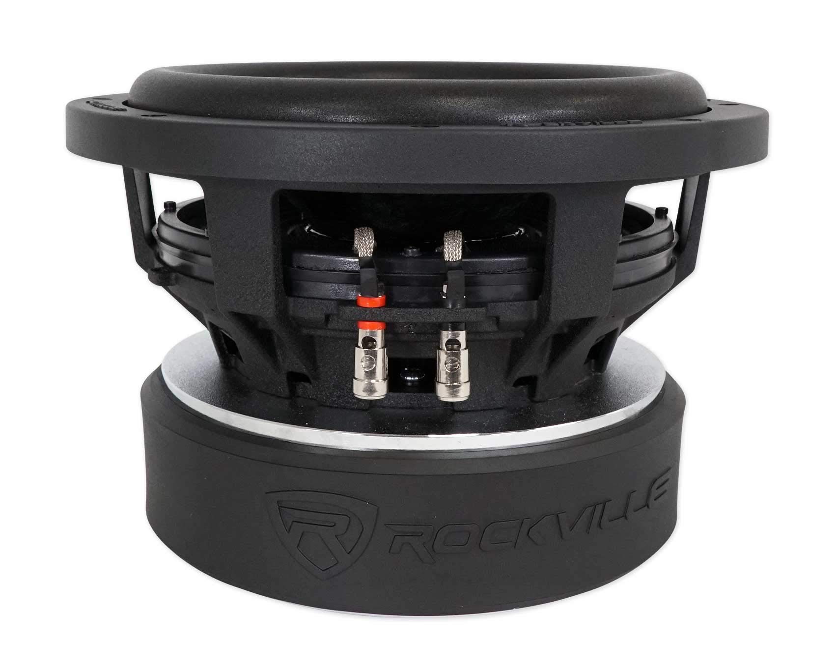 Rockville Punisher 10D1 10" 5000w Peak Competition Car Audio Subwoofer Dual 1-Ohm Sub 1250w RMS CEA Rated, Black