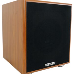 Rockville Rock Shaker 6.5" Inch Wood 200w Powered Home Theater Subwoofer Sub