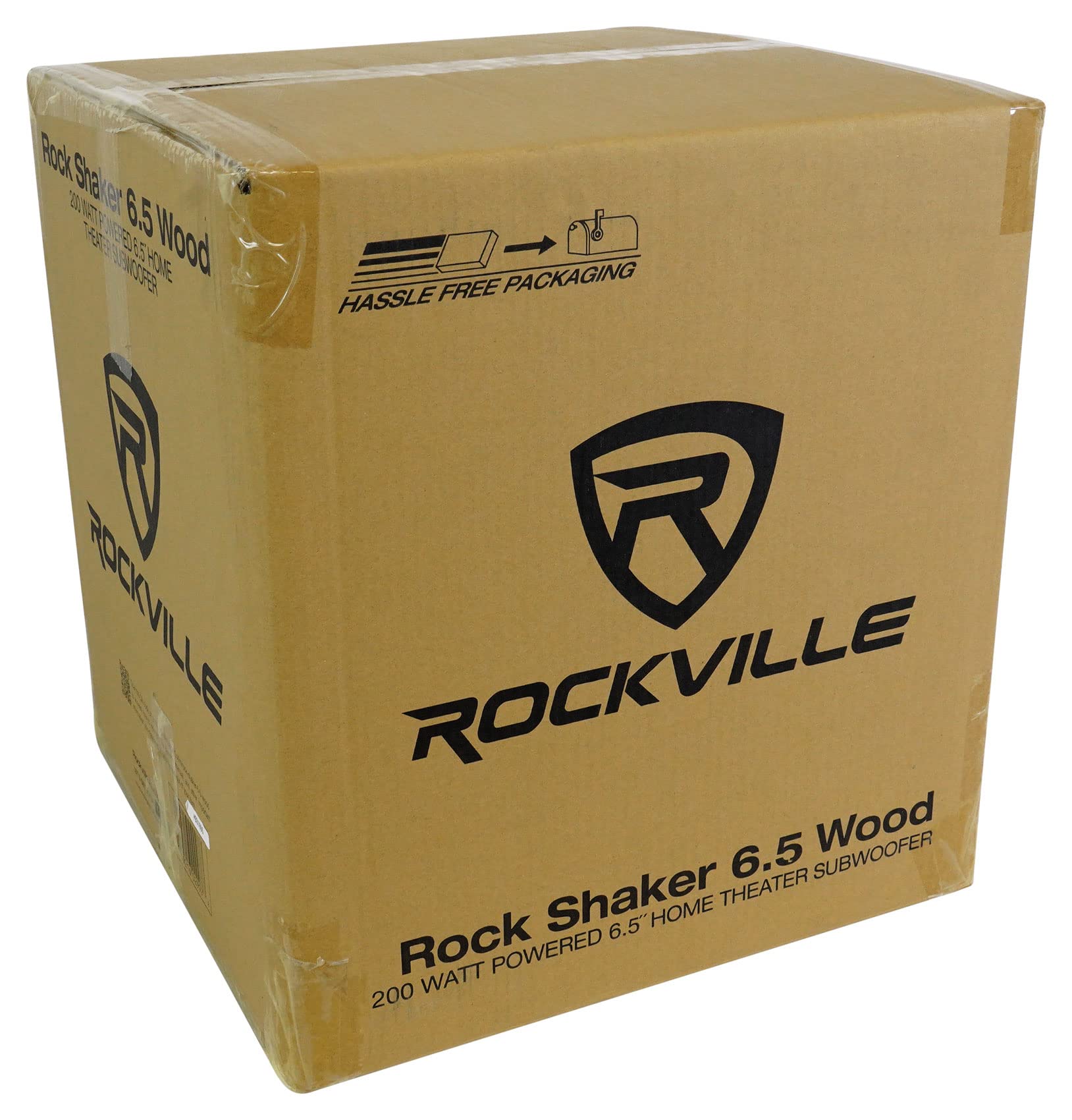 Rockville Rock Shaker 6.5" Inch Wood 200w Powered Home Theater Subwoofer Sub