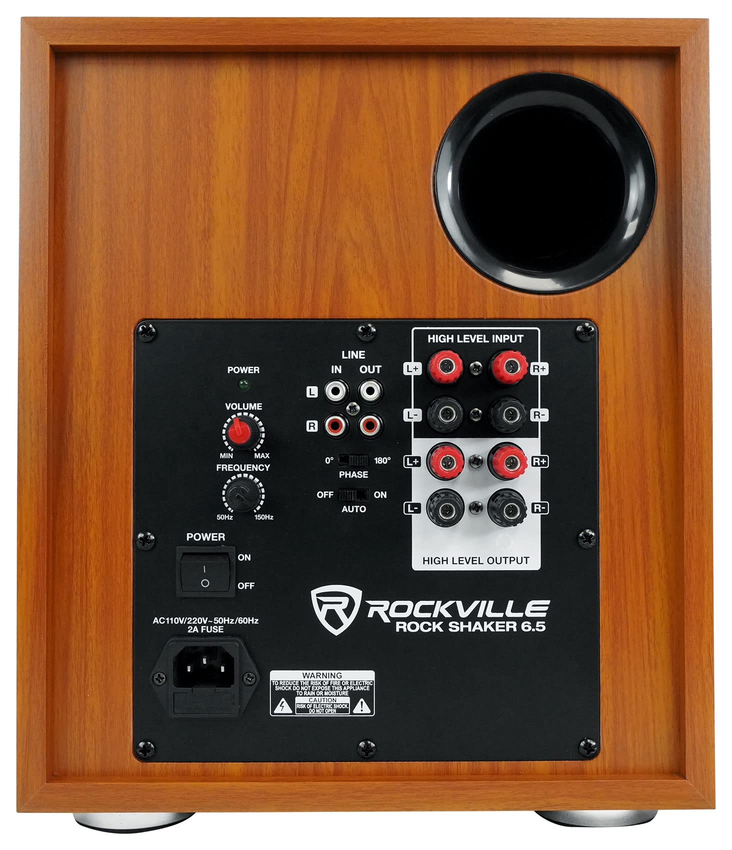 Rockville Rock Shaker 6.5" Inch Wood 200w Powered Home Theater Subwoofer Sub