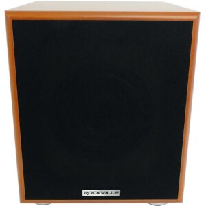 Rockville Rock Shaker 6.5" Inch Wood 200w Powered Home Theater Subwoofer Sub