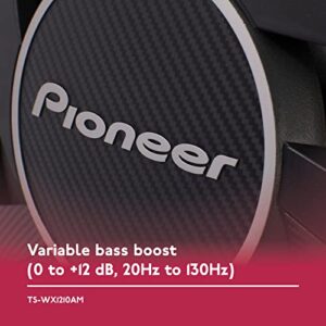 PIONEER TS-WX1210AM - Powerful 12-inch Active Subwoofer with Built-in Amplifier, 1300 Watts Peak Power, and Compact Design for Deep Bass