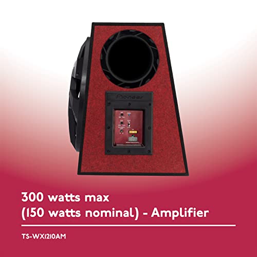 PIONEER TS-WX1210AM - Powerful 12-inch Active Subwoofer with Built-in Amplifier, 1300 Watts Peak Power, and Compact Design for Deep Bass