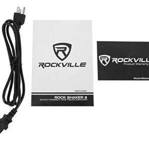 Rockville Rock Shaker 8" Inch Black 400w Powered Home Theater Subwoofer Sub