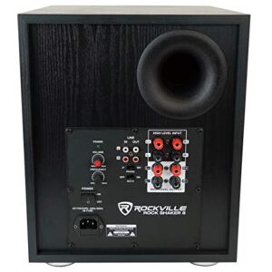 Rockville Rock Shaker 8" Inch Black 400w Powered Home Theater Subwoofer Sub