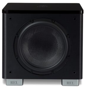 rel acoustics ht/1003 mkii subwoofer, ht-air wireless compatible, line grained black composite