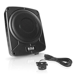 boss audio systems bab10 amplified car subwoofer - 1200 watts max power, low profile, 10 inch subwoofer, remote subwoofer control, great for vehicles that need bass but have limited space