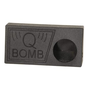 Q Power QBomb Single 10 Inch Vented Subwoofer Sub Box with Black Bedliner Spray