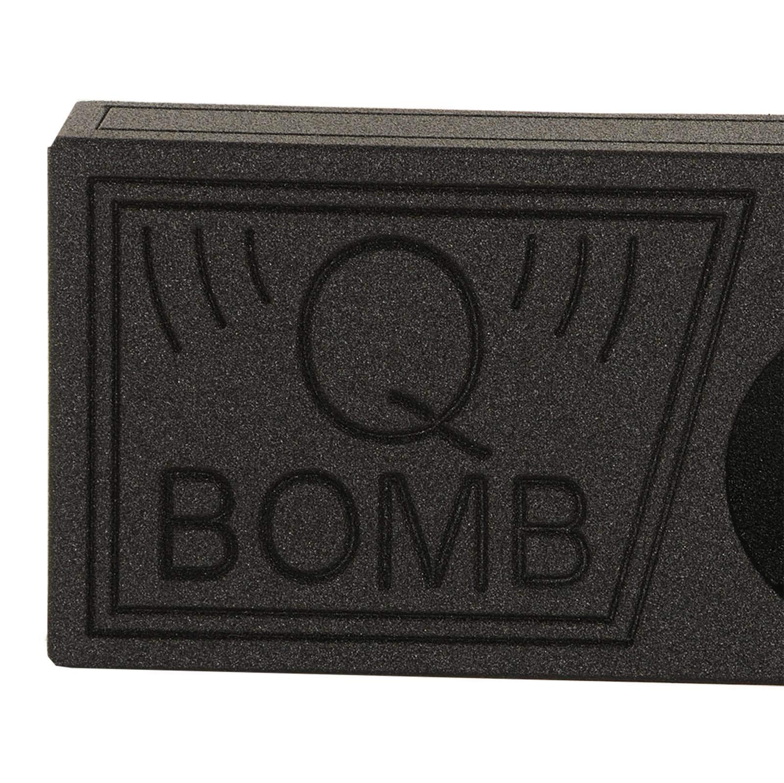 Q Power QBomb Single 10 Inch Vented Subwoofer Sub Box with Black Bedliner Spray