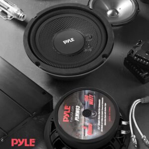 Pyle Single Voice Coil Car Subwoofer - 6.5 Inches, 150 Watts at 4-Ohm Car Audio Powered Subwoofer, Injection Cone with Rubber Edge, Car Subwoofer, Audio - PLMW63 Black