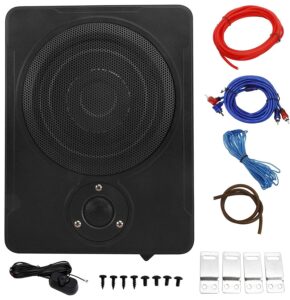 patioer 8" 600w car/truck audio slim under-seat powered subwoofer sub bass speaker kit