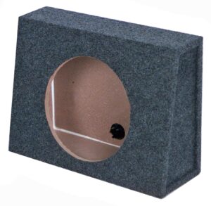 qpower 10 inch single slim truck shallow sealed subwoofer box sub enclosure