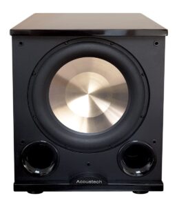 bic america pl-200ii acoustech pl-200 ii indoor 250-watt-continuous powered subwoofer, black