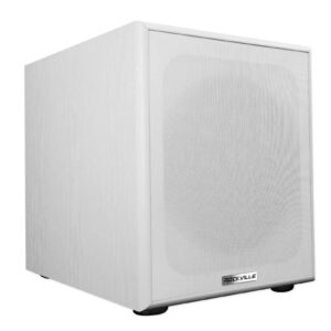 Rockville Rock Shaker 10" Inch White 400w Powered Home Theater Subwoofer Sub