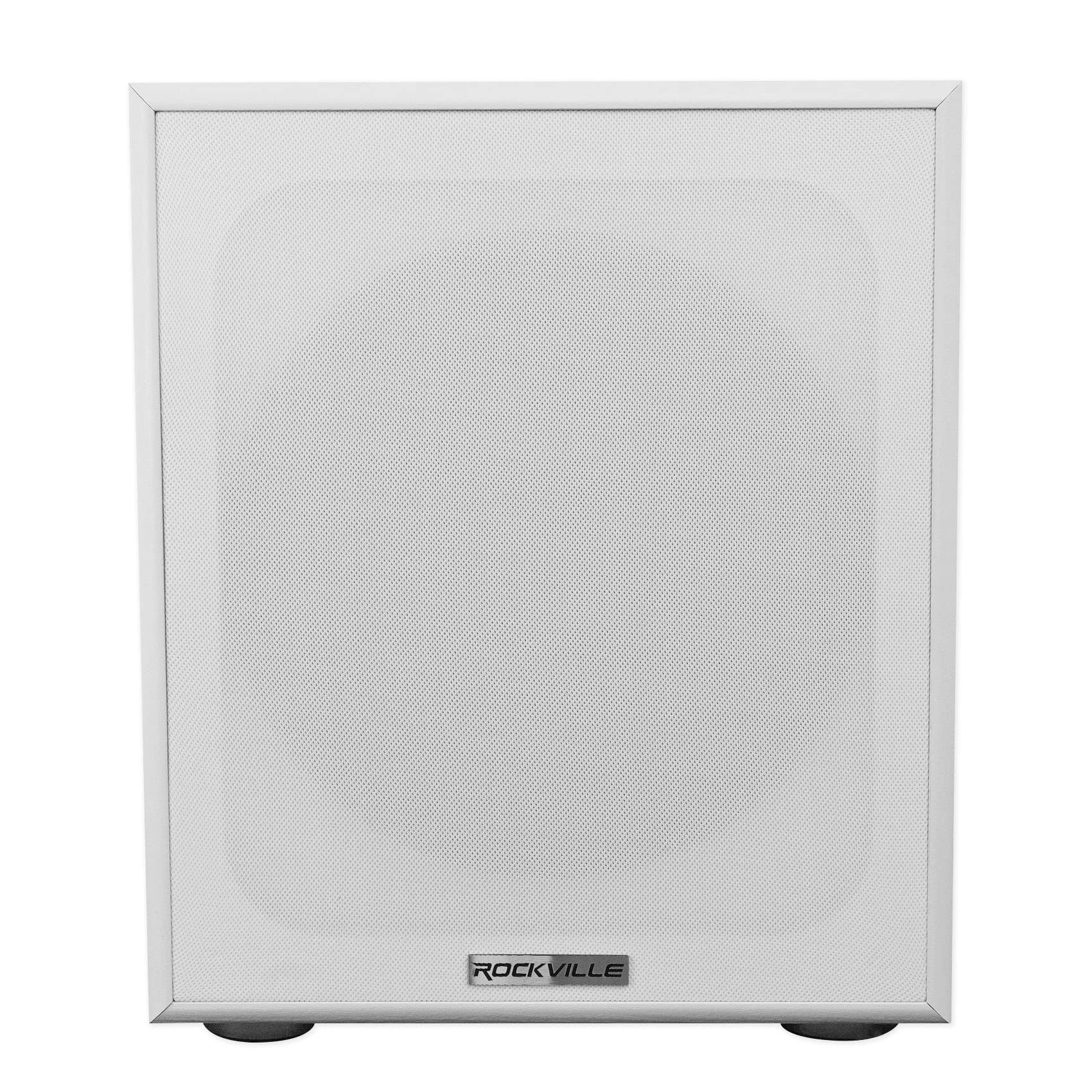 Rockville Rock Shaker 10" Inch White 400w Powered Home Theater Subwoofer Sub