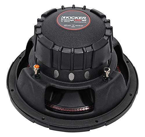 KICKER CompVR 10-Inch (25cm) Subwoofer, DVC, 4-Ohm, 350W