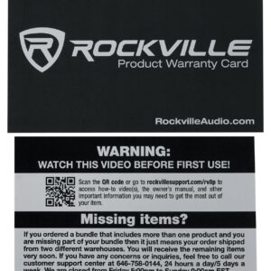 Rockville RV8P 8" 400w Car Audio Subwoofer in Vented Sub Enclosure Box - 4 Ohm,Black