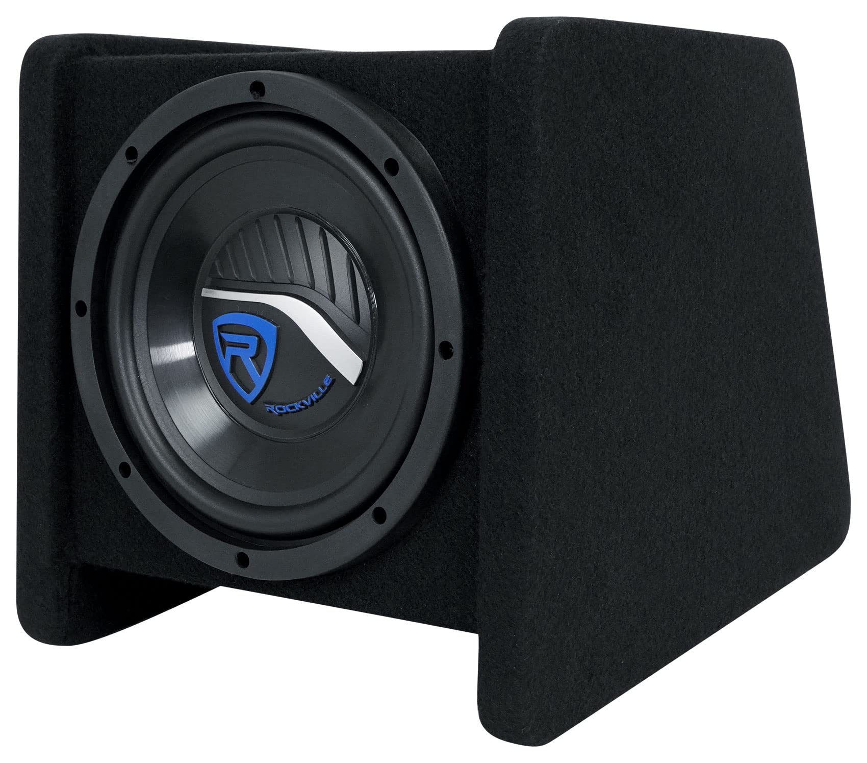 Rockville RV8P 8" 400w Car Audio Subwoofer in Vented Sub Enclosure Box - 4 Ohm,Black