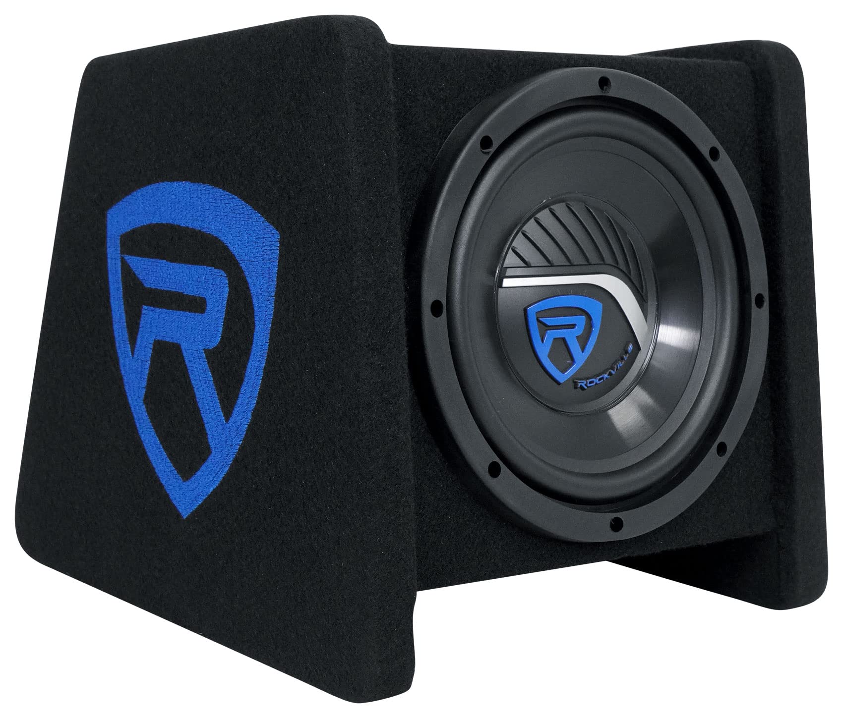 Rockville RV8P 8" 400w Car Audio Subwoofer in Vented Sub Enclosure Box - 4 Ohm,Black