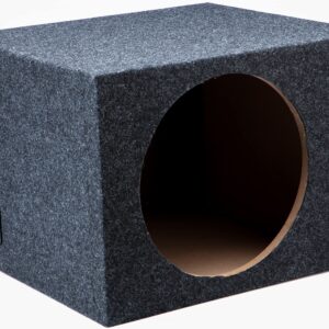 American Sound Connection Car Audio Single 12" Vented Subwoofer Stereo Sub Box Ported Enclosure 5/8" MDF