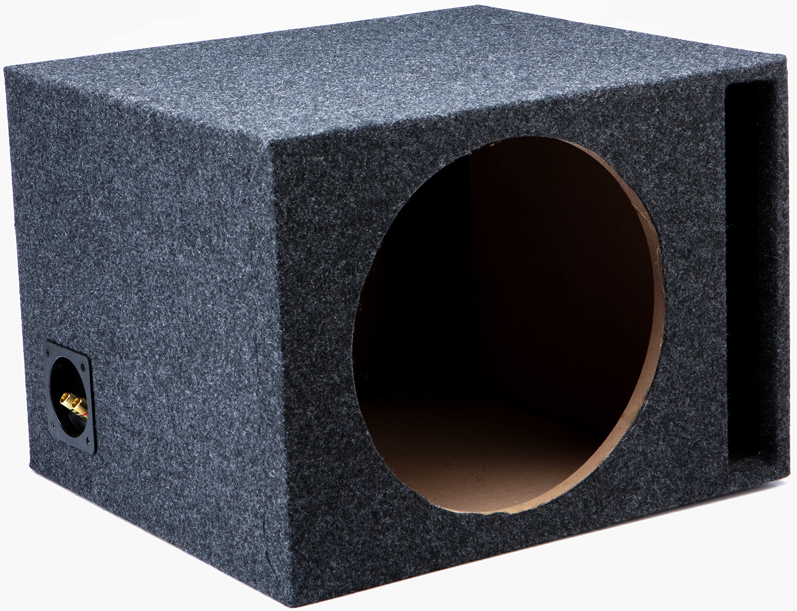 American Sound Connection Car Audio Single 12" Vented Subwoofer Stereo Sub Box Ported Enclosure 5/8" MDF