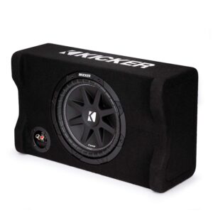 kicker 48cdf104 comp 10" subwoofer in down firing enclosure, 4-ohm