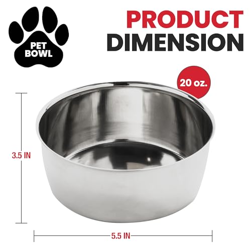 Ethical Pet SPOT Stainless Steel Coop Cup, Perfect Bowls for Cages and crates 20-Ounce pet Food Bowl. for Birds, Dogs, Cats, and Reptiles. (6011)