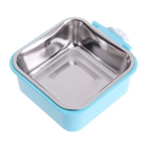 Crate Dog Bowl, Stainless Steel Removable Hanging Food Water Bowl Crate Coop Cup,Pet Cage Bowls with Bolt Holder for Dog, Puppy, Cat, Rabbit, Bird,Small Animals