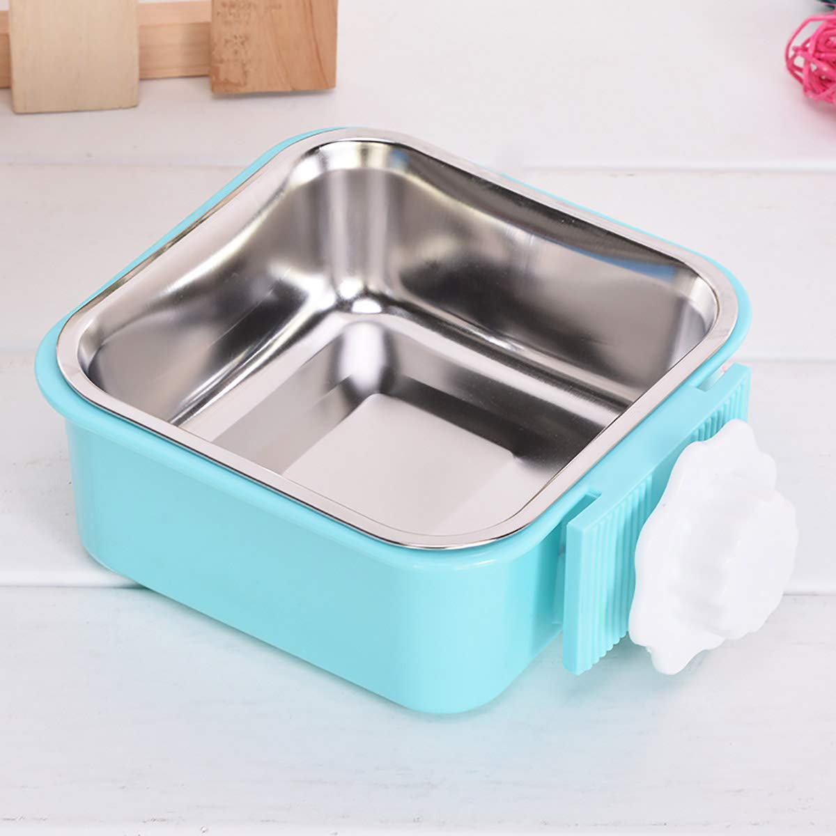 Crate Dog Bowl, Stainless Steel Removable Hanging Food Water Bowl Crate Coop Cup,Pet Cage Bowls with Bolt Holder for Dog, Puppy, Cat, Rabbit, Bird,Small Animals