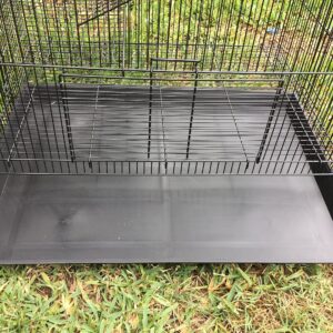 Foldable 3-Level with Narrow 3/8 Inch Bar Spacing Chew Free Small Animal Critter Travel Carrier Cage for Guinea Pig Ferret Chinchilla Sugar Glider Rats Mice Gerbil