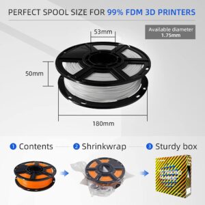 Flashforge PLA Filament 1.75mm, 3D Printer Filaments 0.5kg Spool-Dimensional Accuracy +/- 0.02mm for Adventurer 3 Series (Black)