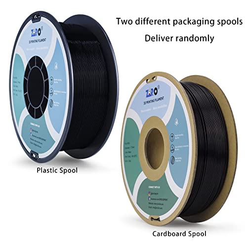 ZIRO PLA Filament 1.75mm,3D Printer Filament PLA PRO Basic Color Series 1.75MM Total 4KG(8.8lbs), Dimensional Accuracy +/- 0.03mm,Black(1KG X 4 Spools Pack)