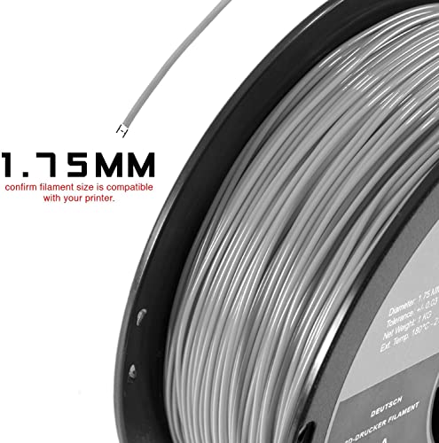 Prusament Pearl Mouse, PLA Filament 1.75mm 1kg Spool (2.2 lbs), Diameter Tolerance +/- 0.02mm