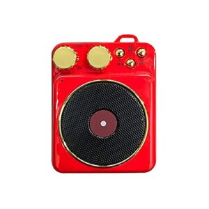 mini portable speaker, record players for vinyl with bluetooth, creative retro card atomic record player, pla(phonograph)