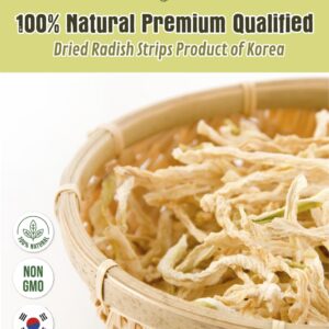 Korean Premium Dried & Sliced Daikon Radish 6 Ounce from Jeju Island, Korea 170 gram for Kimchi and Tea