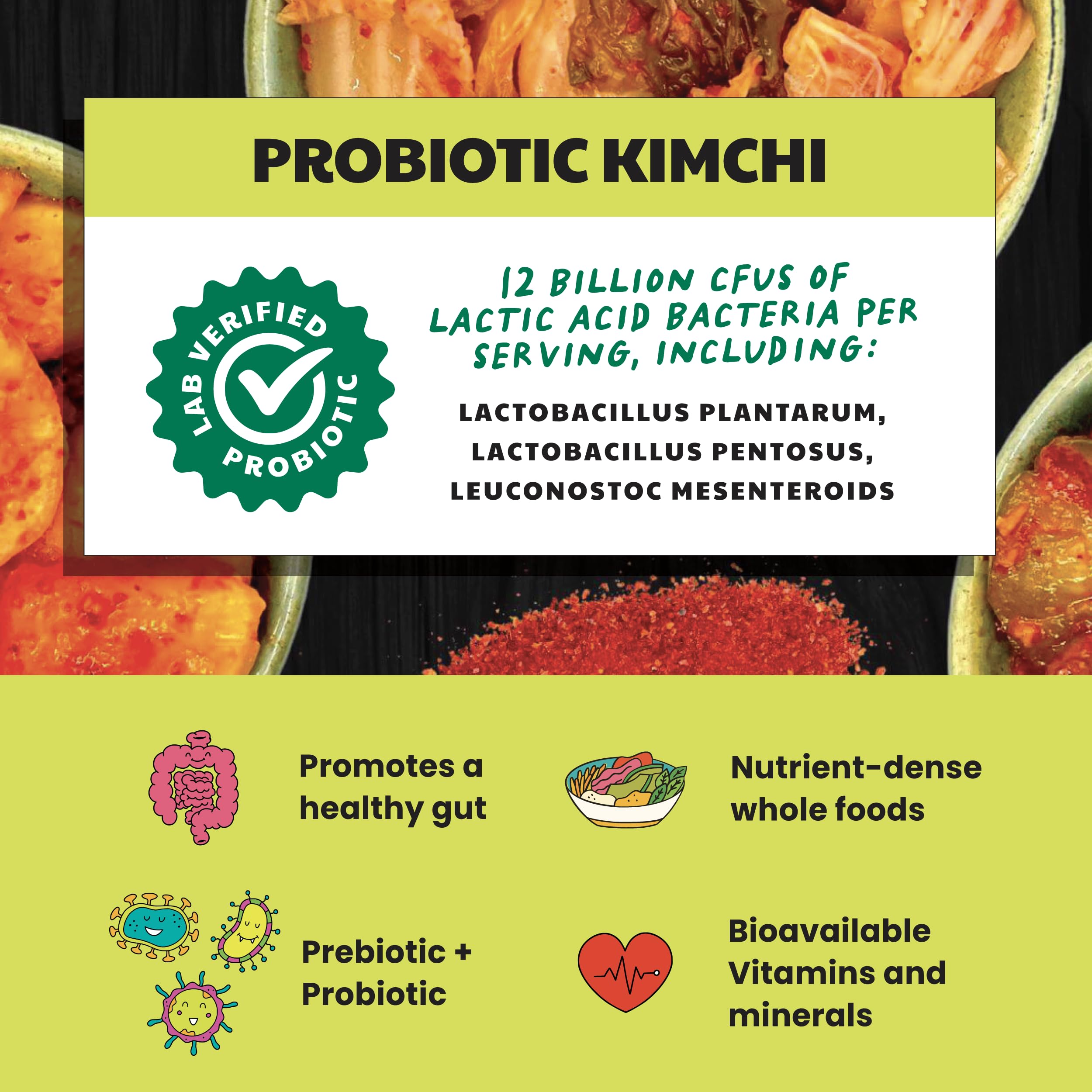 Olive My Pickle Fermented Kimchi - 48 Ounces | 3-Pack Bundle of Probiotic Daikon Radish Kimchi | Fresh & Flavorful Korean Food with Natural Probiotics for Gut Health - Perfect for Ramen & Spicy Noodles