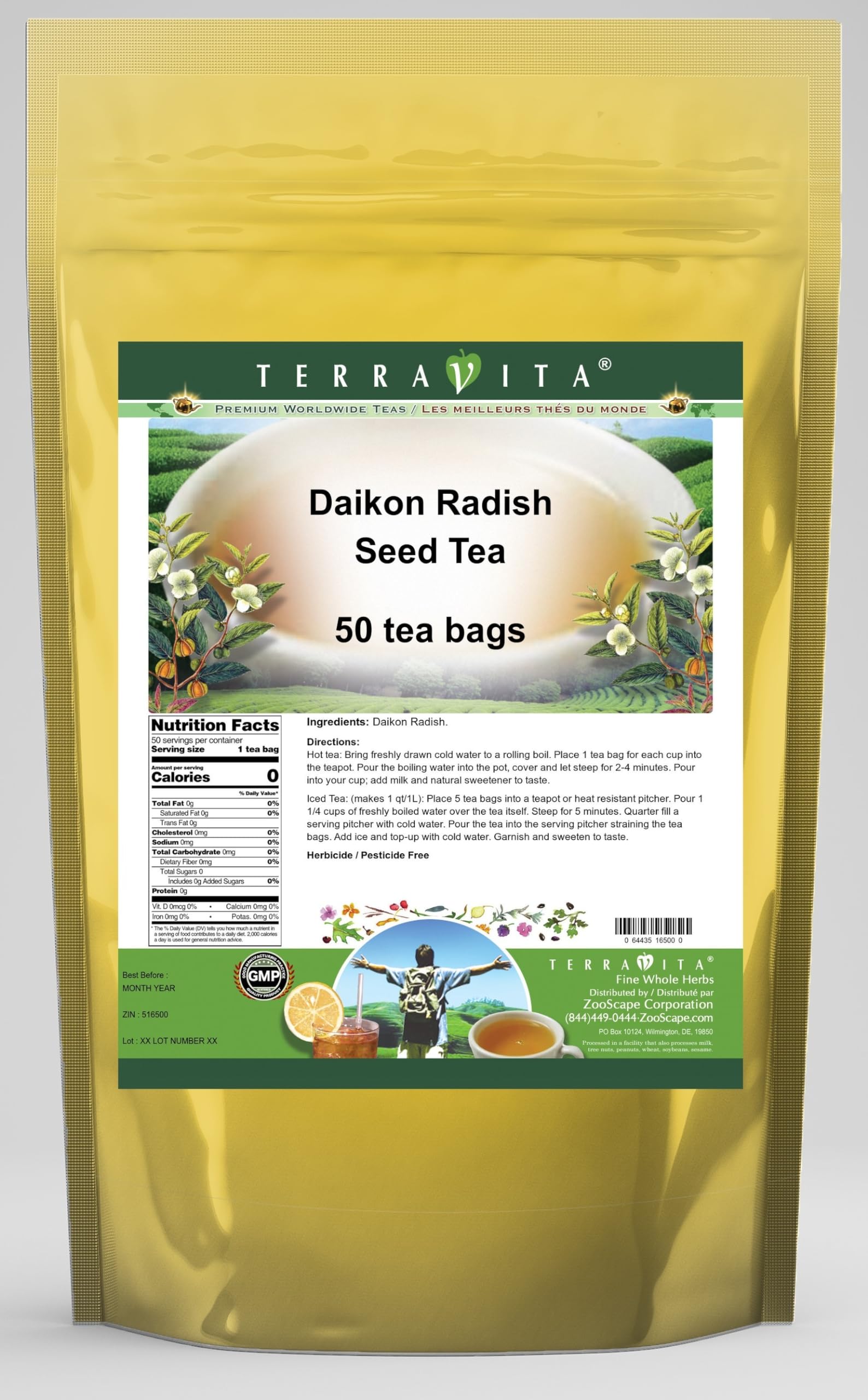 Daikon Radish Seed Tea (50 tea bags, ZIN: 516500)