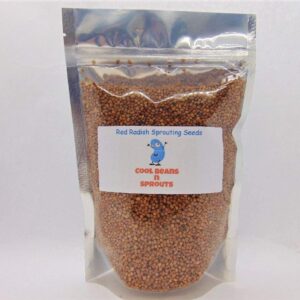 "COOL BEANS n SPROUTS" Brand, Radish Duo Sprouting Mix, 2 Ounces, This is a Mix of Daikon Radish and Red Radish Seeds.