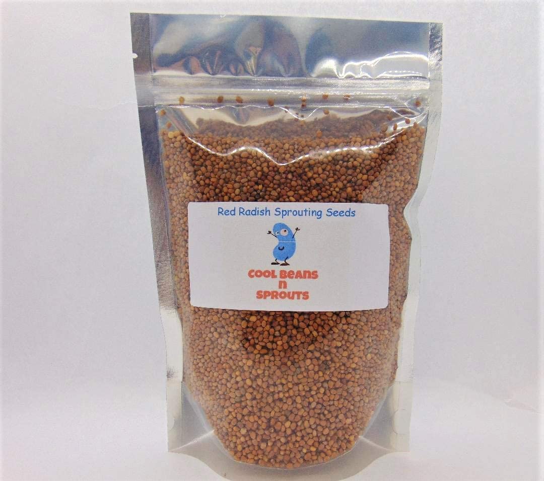 "COOL BEANS n SPROUTS" Brand, Radish Duo Sprouting Mix, 2 Ounces, This is a Mix of Daikon Radish and Red Radish Seeds.