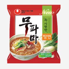 [korean noodle] nongshim daikon scallion garlic ramen 농심 무파마 탕면