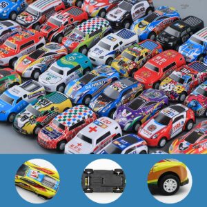 Mostop 50PCS Pull Back Cars,Toys for 3 Year Old Boys Girls, Push and Go Toy Race Car Vehicle with Storage Box, Friction Power Diecast Kids Toy Mini Cars for 3+ Years Old,Best Gifts for Party Birthday