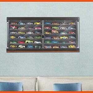 Hot Wheels Toy Car Display Case with Exclusive Mercedes-Benz 190E in 1:64 Scale for High-End Collectors, Premium Fit & Finish, Stores Up to 50 Cars