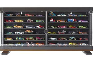 hot wheels toy car display case with exclusive mercedes-benz 190e in 1:64 scale for high-end collectors, premium fit & finish, stores up to 50 cars