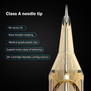 HOTWELL Cartridge Needles for Microblading Machine 0.35mm #12 Professional Disposable Semi Permanent Makeup Supply for HELLO Pen Round Liner 20pcs (1RL)