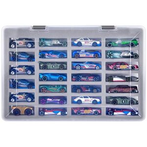 fullcase case compatible with hot wheels cars gift pack. toy cars organizer storage container holds for hotwheels car 27pcs. display carrying holder with 4 size of slots (box only)