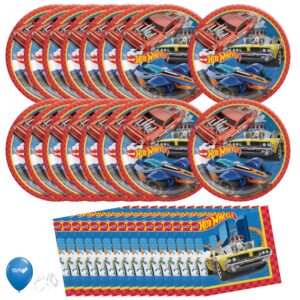 hot wheels party supplies bundle (pack for 16)